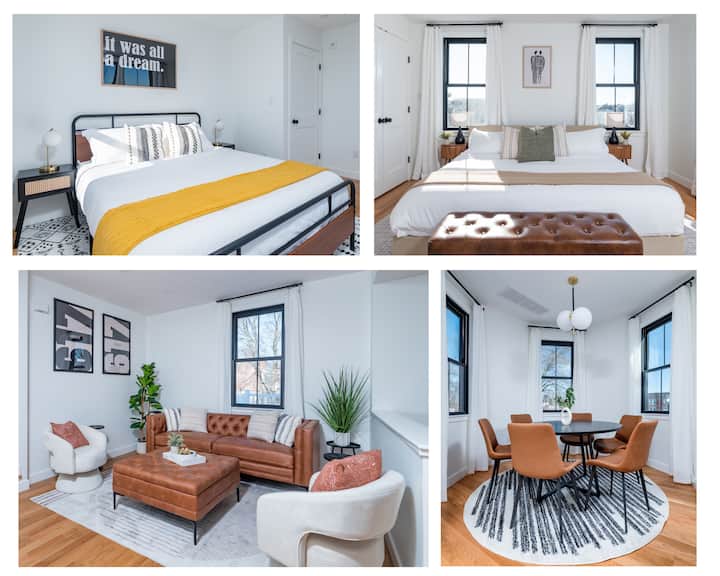 Modern 4br Steps From Tufts & T | Free Parking - Somerville, MA