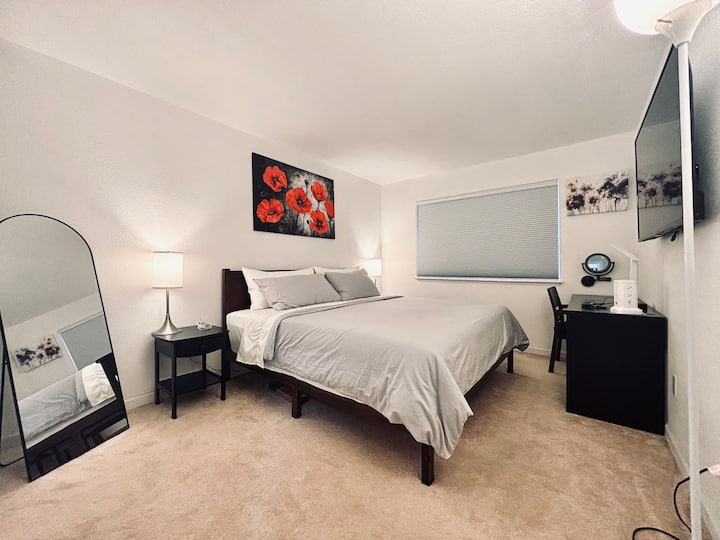 Quiet New King。workspace。msj。shared Bath。near Bart - Fremont, CA