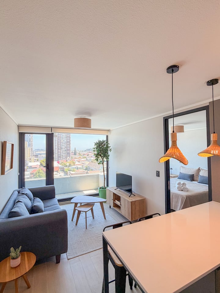 Host Concept | Depto. Central Y Moderno Con Vista - Concepción