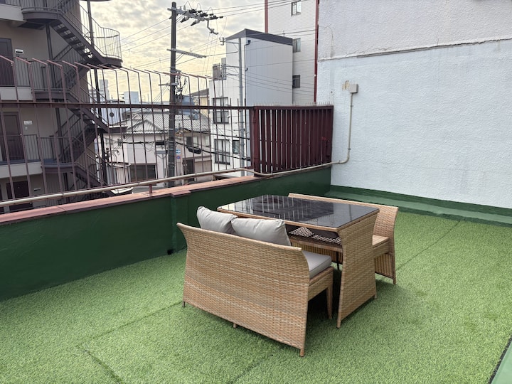 西九条駅/千鳥橋駅/最大9名/usj近く/ダブル4台/和モダン - Oszaka