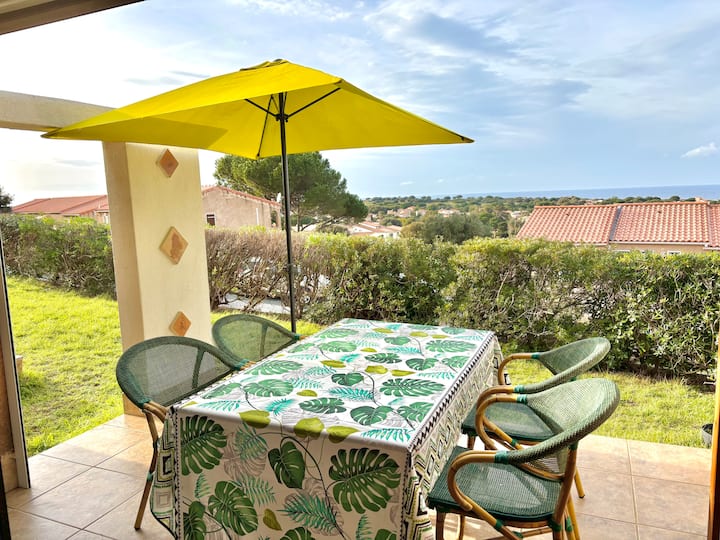 Appartement Vue Mer 4 Pers, Plage/ Port à Pied - Lumio