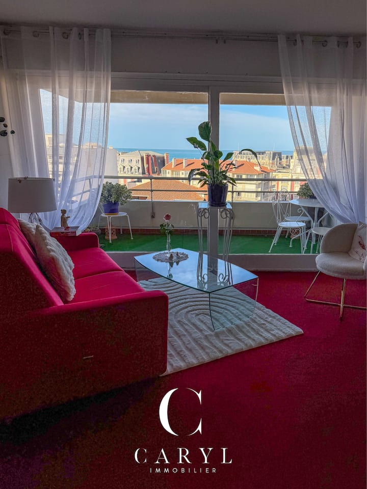 Terrasse Vue Mer Et Parking - Grande Plage - Biarritz