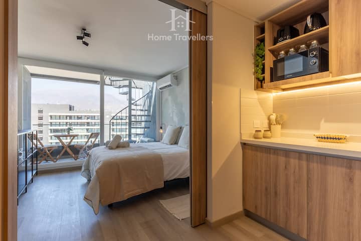 Ht | Estudio Moderno Con Rooftop Y Parking - Las Condes