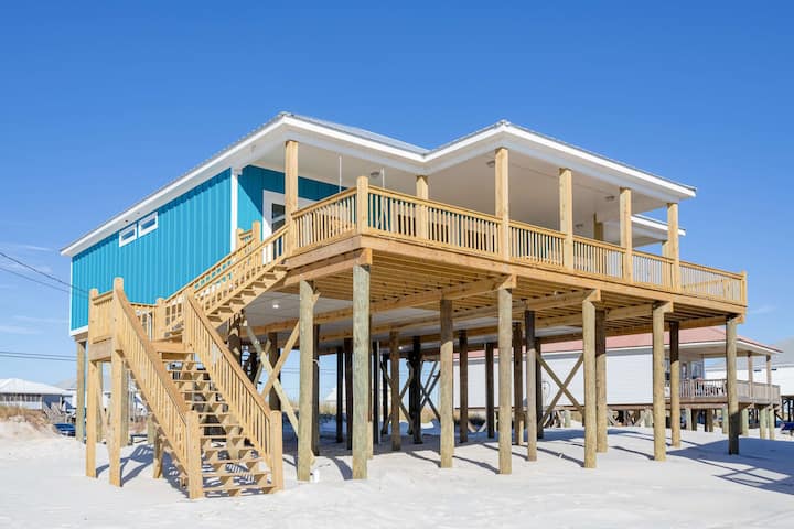 8 Br Home With Oceanfront Access And Sundeck - Dauphin Island, AL