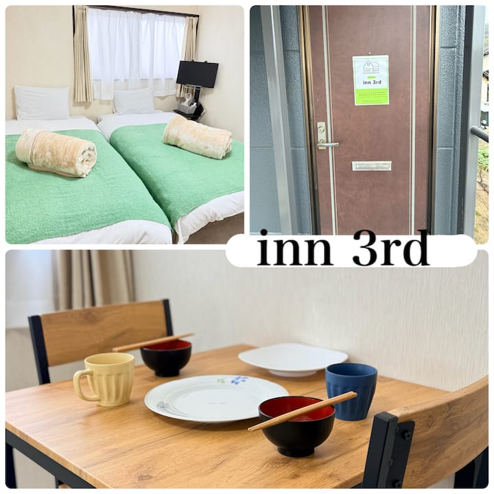 Inn3rd＃無料駐車場＃シンプル１k＃家電調味料完備【観光・出張・短期～長期滞在もok】 - Kurashiki