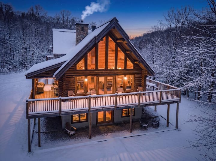 New! Grand Timber Chalet - Hot Tub & Billiard - 로헝띠드