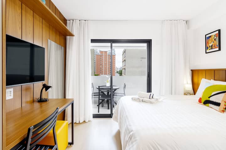 Bsr | Vibrant Studio | Av Paulista | Rooftop Pool - Liberdade