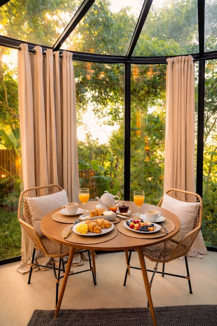 Cabana Cúpula De Vidro Na Floresta - Recreio