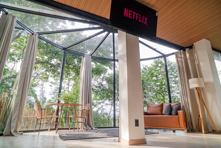 Cabana Cúpula De Vidro Na Floresta - Recreio