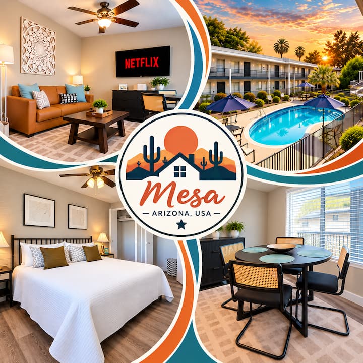 Downtown Mesa 2br | Pool, King Bed + Parking Wi-fi - Mesa, AZ