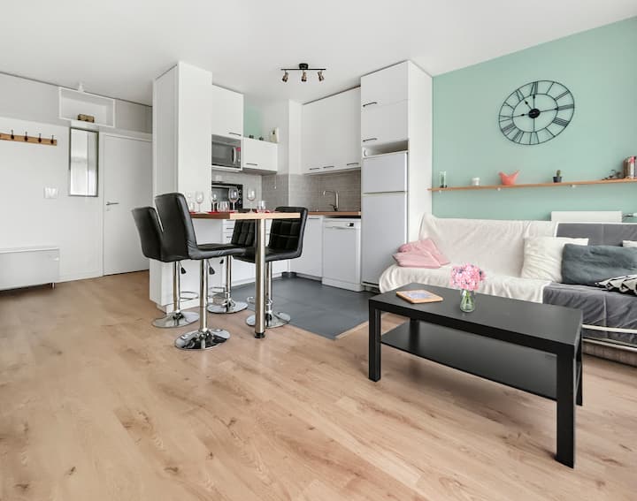 T3 Lumineux, Central Avec Parking Privé - Massy