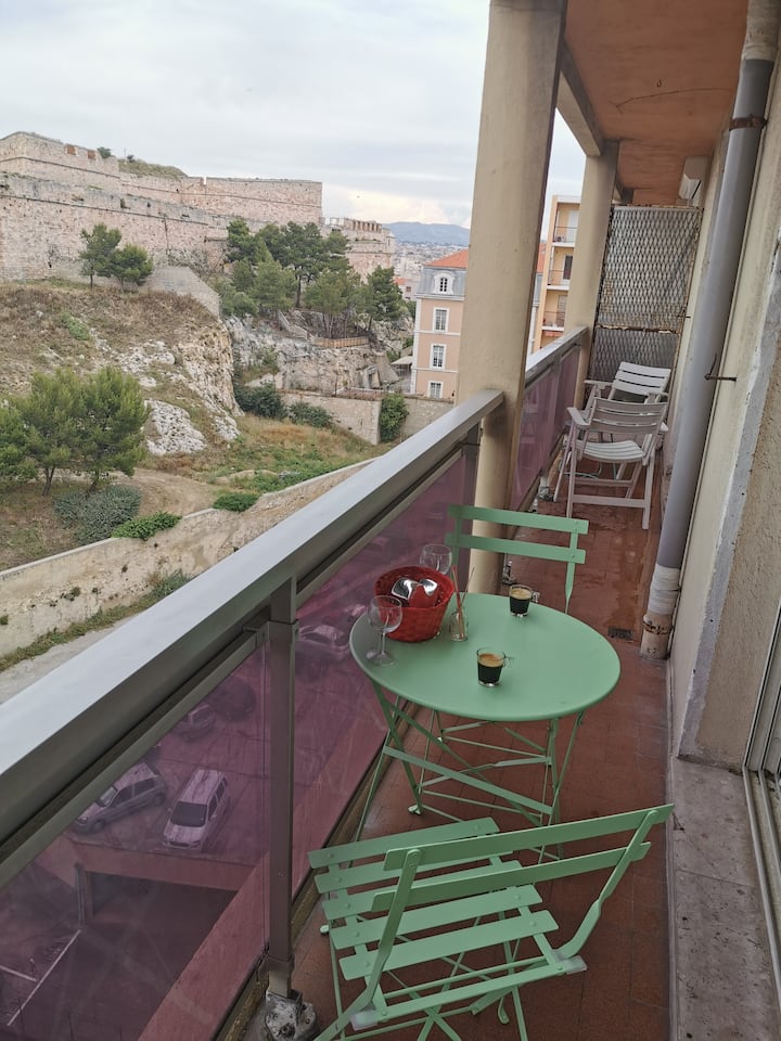T2 Vue Magnifique Marseille 7e-possibilité Parking - Marsella