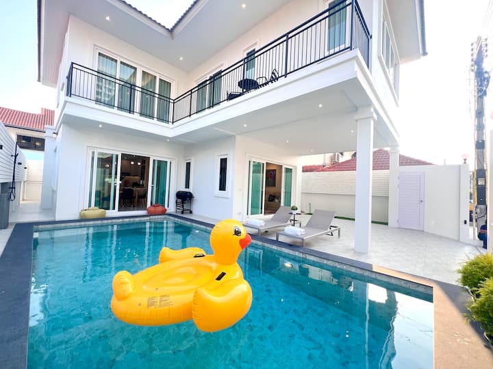 Brand New Private Pool Villa•walk To Beach.c71 - Jomtien