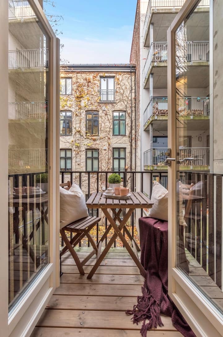 Urban, Sentral Og Moderne Leilighet Med Balkong - Oslo