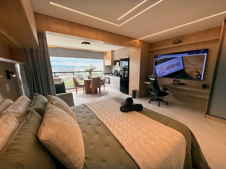 7km Airport Gru, Tv 70” Gym/garage/pool/laundry/ - Guarulhos