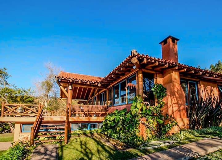 Chalé De Montanha Com Lareira, Sauna E Piscina. - Passa Quatro