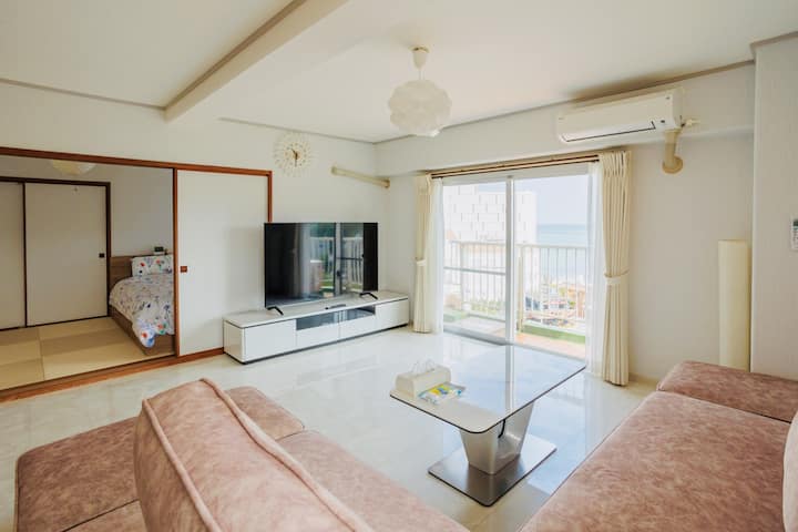 オーシャンビュー恩納村　ビーチ徒歩3分　青の洞窟車で12分 - 国頭郡