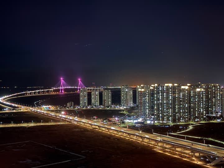 34층 오션뷰｜프리미엄 레지던스｜43" 스마트Tv｜인천공항 30분｜광화문 90분 - Songdo