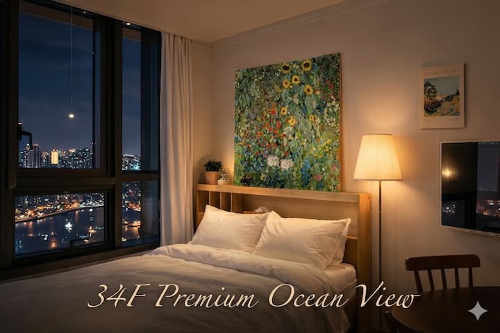 [이레 스테이] 34층 프리미엄 오션뷰｜Long-stay｜43" 스마트Tv｜인천공항 30분 - Incheon