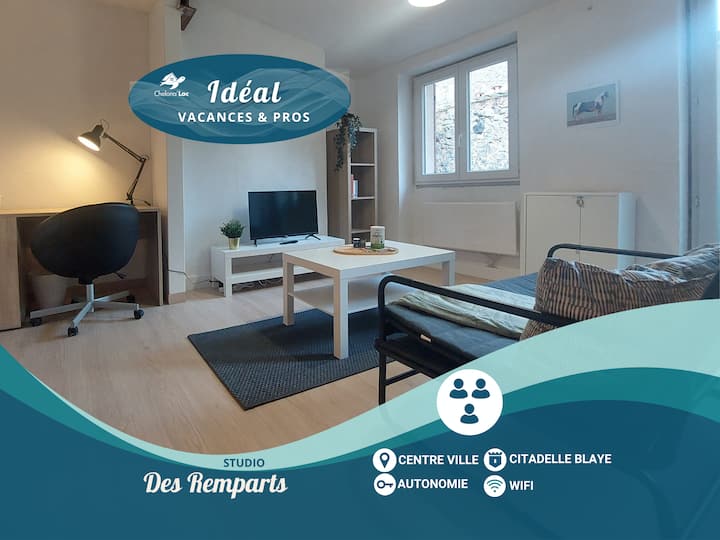 Studio Des Remparts • Centre-ville • Chelona’loc - Blaye