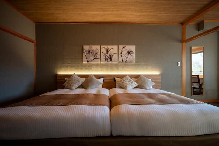 十和田湖畔 桜楽のツインルーム（ハリウッドツイン）1室（2名利用） - 青森県