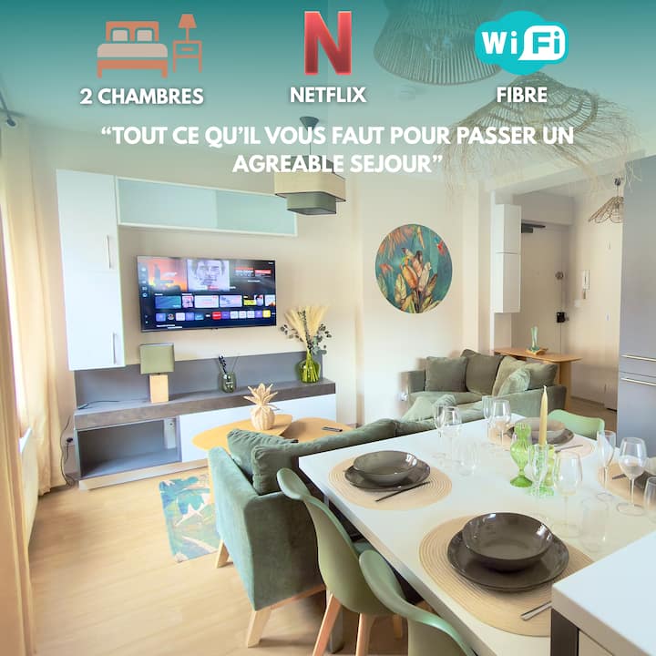 Abyssea - Appartement Chic Centre-ville & Netflix - Amiens