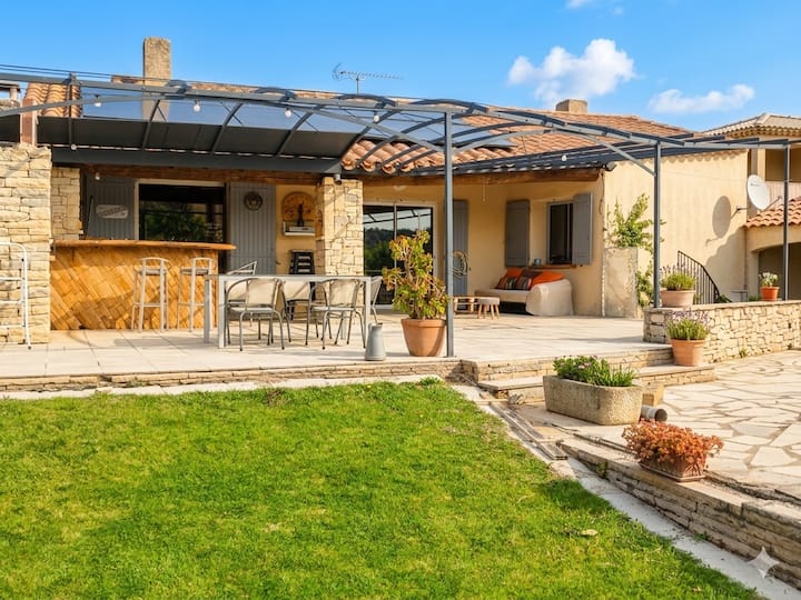 Maison Climatisée Avec Jardin Et Piscine Privée - Saint-Laurent-des-Arbres