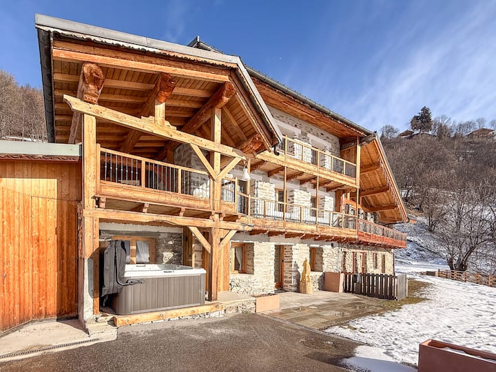 Appartement Rez-de-chalet, Jardin & Jacuzzi Privé - La Rosière