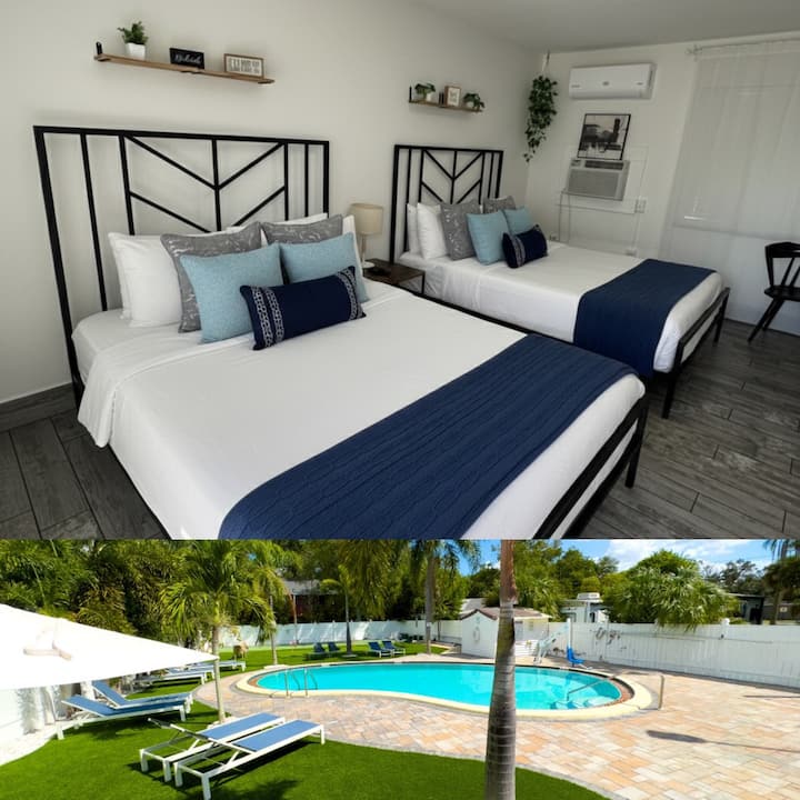 Studio With 2 Queen Bed •Pool• Pets Welcomed #1 - Clearwater, FL
