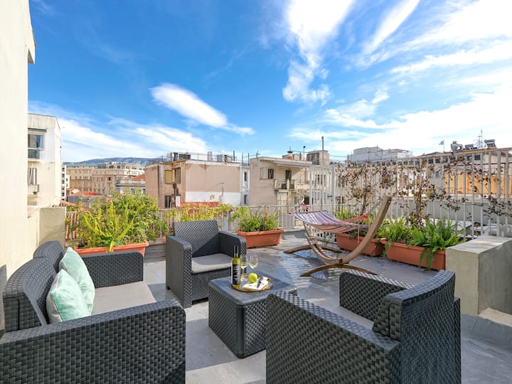 Karitsi Suites - Two-bedroom Apt W Terrace - Athens