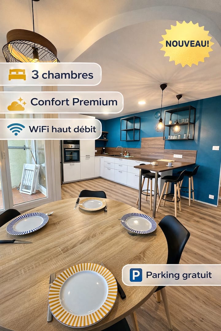 Spacieux T4 Rénové• Balcon- Bureaux -Parking• A450 - Brignais