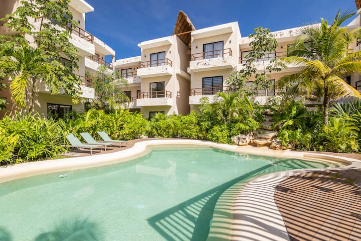 2 Bedroom, Alberca, Gym, Jardín, Balcón - Tulum