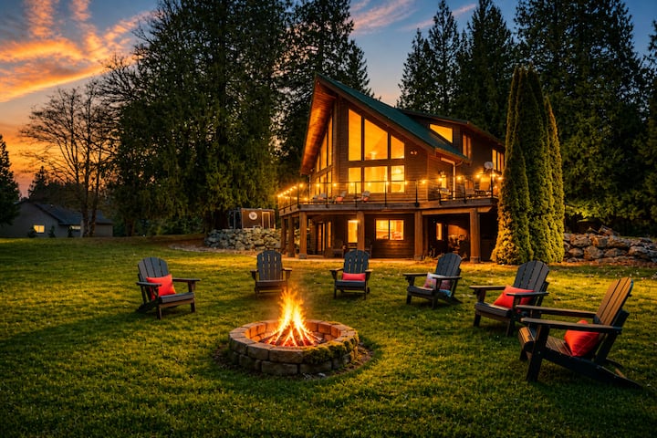 Luxury Riverfront Estate-hot Tub + Views - Rasar State Park, Concrete