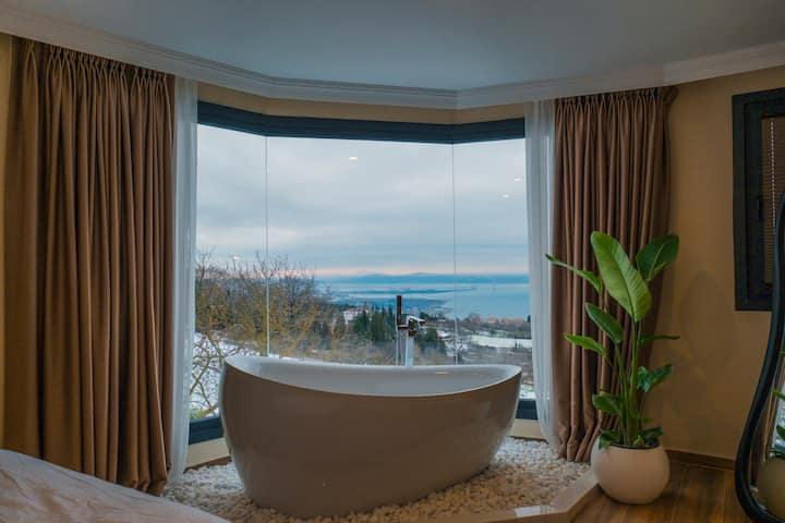 Sıcak Havuzlu Köprü Manzaralı Lüks Villa - Turquie