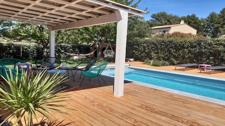 Maison - 7ou 8p - 4ch - Piscine Terrasse Jardin - Aniane