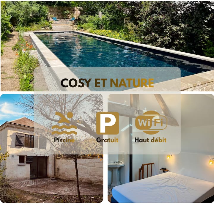 Le Cocon Des Marronniers- Calme - Jardin - Piscine - Saumur