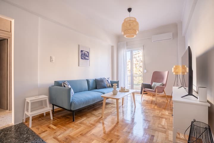 Spacious Brand New 2br Square View Walk To Metro - Athens