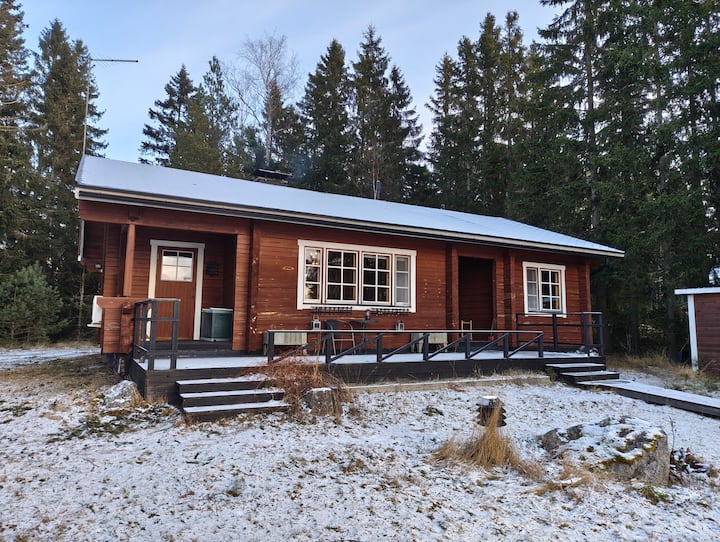 Hirsitalo / Kesämökki Merenrannalla. - Luvia