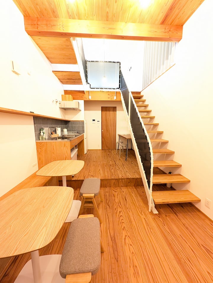 Newopen/1棟貸/金蔵寺駅徒歩1分/max5人/家族/うどん/女子旅/グループ/無料駐車場2台 - 善通寺市