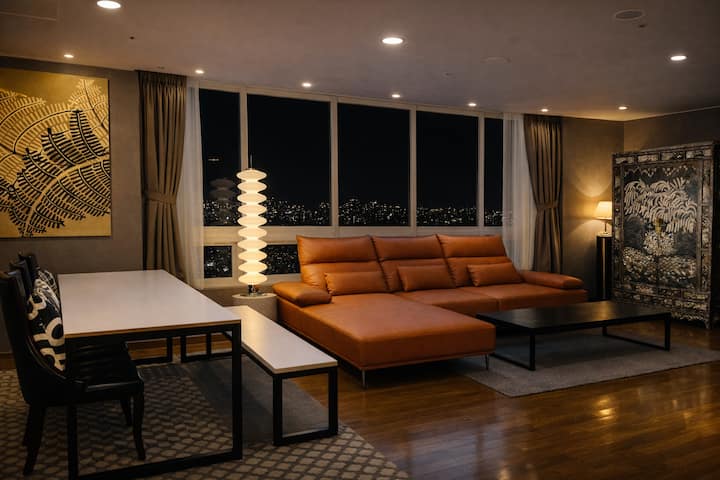 [펜트하우스B]6인투숙/장기투숙최적/도심전망/프라이빗/대형거실/워케이션/감성휴식 - Seoul