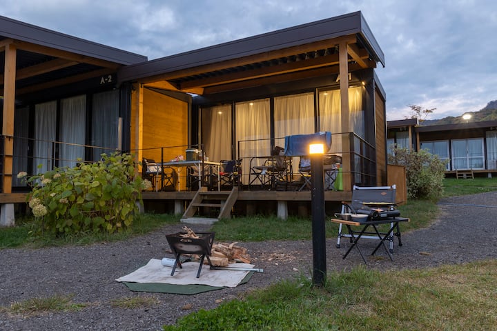 プライベートテラスから洞爺湖ビューでBbq！グランピングコンテナa棟！ - Hokkaidō