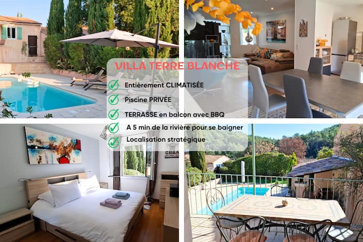 Villa Terre Blanche |Piscine Privée•clim•bbq - Lorgues