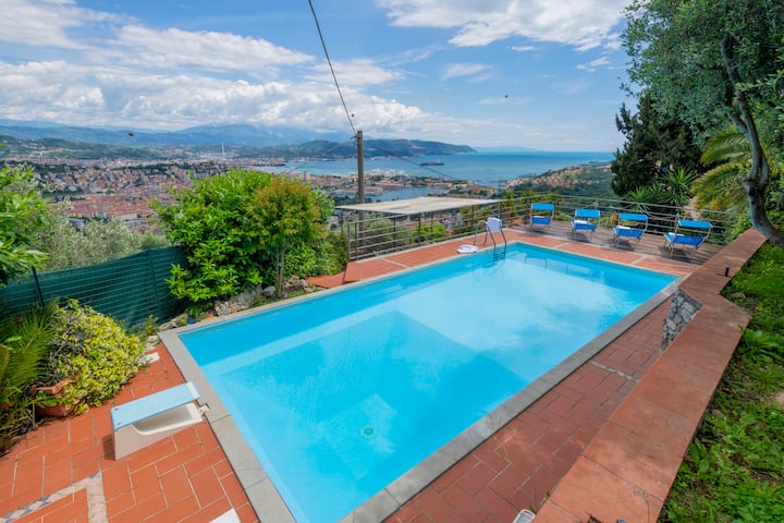 [Villa Le Palme] Pool, Garden, Terrace & Sea View - Italy