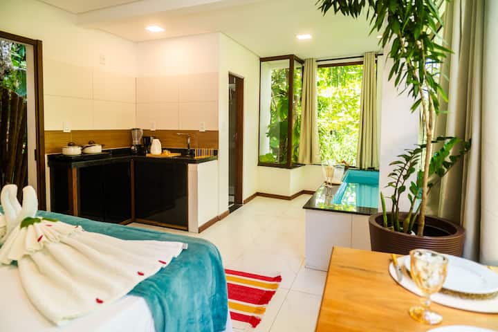 Lindo Studio Eva, Romântico Com Banheira Privativa - Itacaré