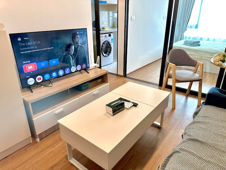 全新!蓝康恒豪华公寓/无边高空泳池/健身房/会议室/台球室/高速Wifi/配套豪华/近mrt/05 - Min Buri