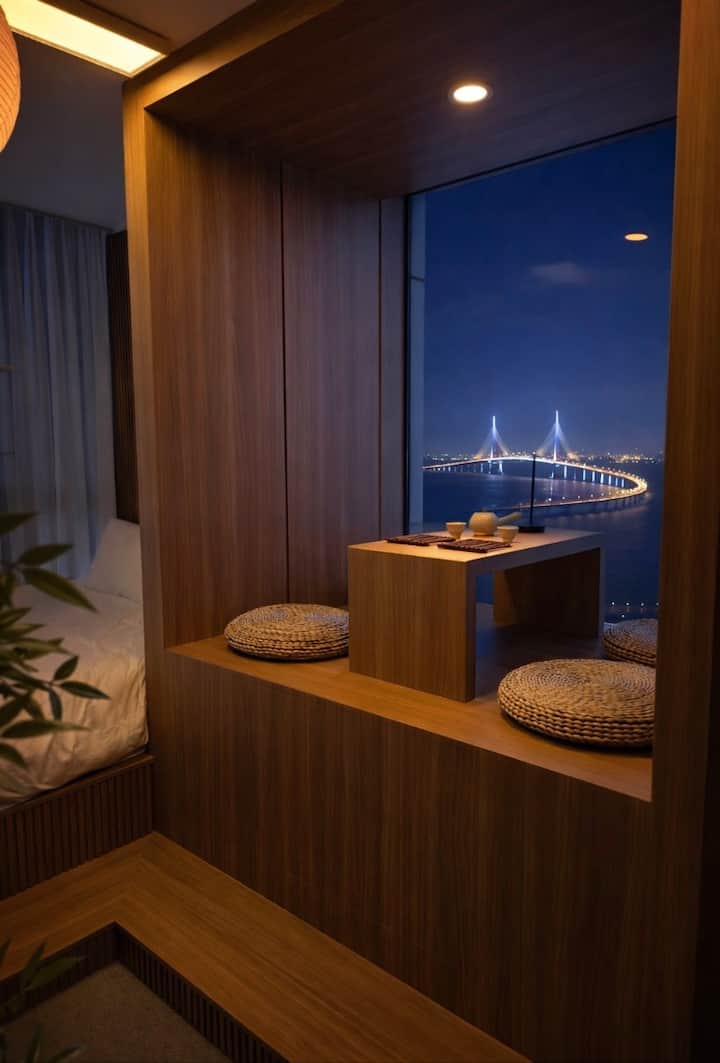 오션뷰 34층 스카이라운지 평상 감성숙소 (4인) - Incheon