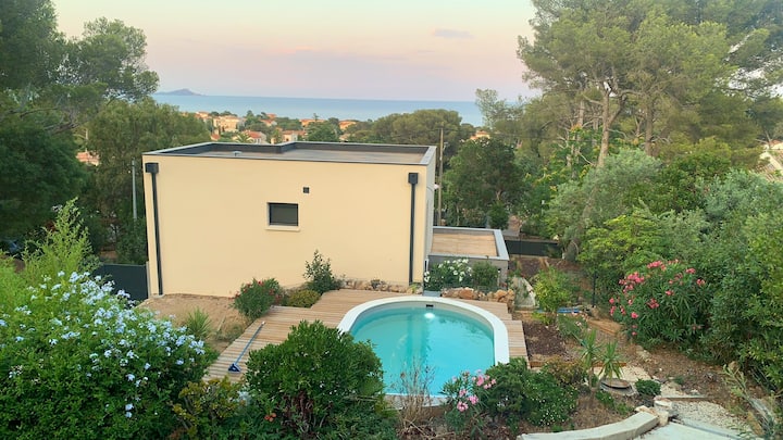 Villa Avec Piscine Et Vue Mer à 700 M De La Plage - Fréjus