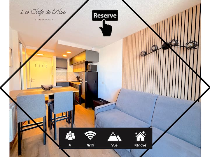 Logement Rénové & Calme - Jolie Vue - L'Alpe d'Huez