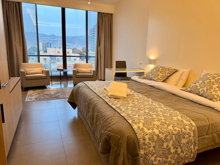 Modern Serviced Studio In Mar Mikhael | City Views - Beirut