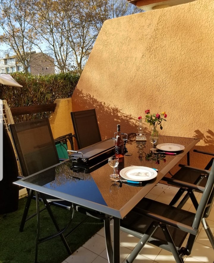 Studio Cabine Avec Piscine Et Accès Plage - Marseillan